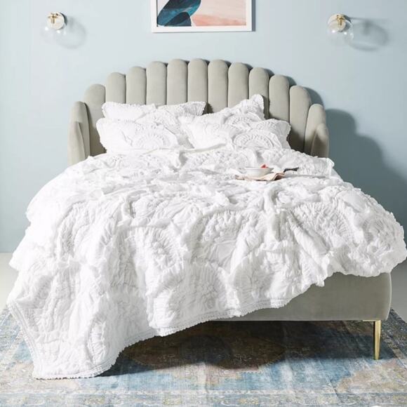 Anthropologie | Bedding | Anthropologie Rivulets Queen Quilt New | Poshmark